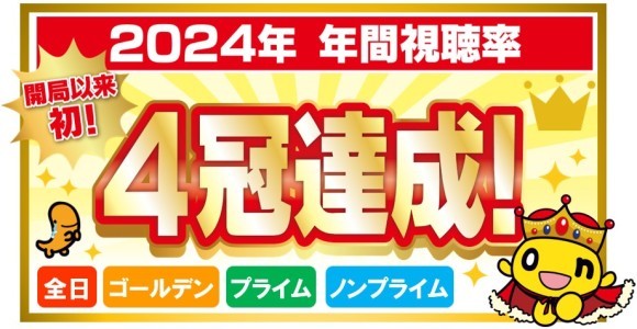 HTB「2024年年間視聴率」開局以来初の4冠達成！｜PressWalker